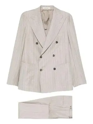Tagliatore Tagliatore Grey Suits - Double  Breasted Suits Men Gray