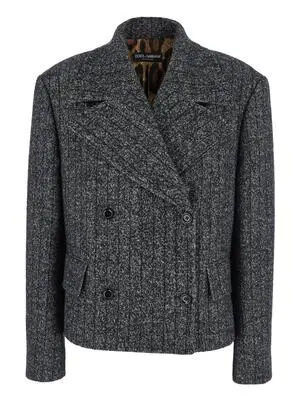 Dolce & Gabbana Grey Double-breasted Jacket - Multicolor