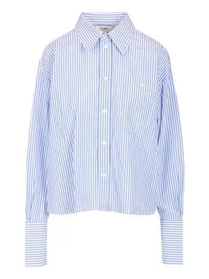 CELINE CELINE Cropped Shirt With Triomphe Embroidery