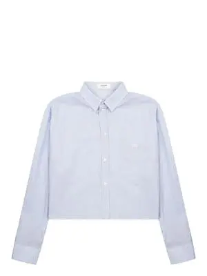 CELINE CELINE Cropped Shirt With Triomphe Embroidery