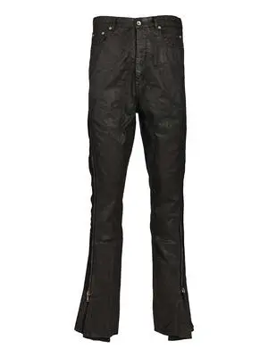 Rick Owens Bolan Banana Waxed Denim Jeans - Black