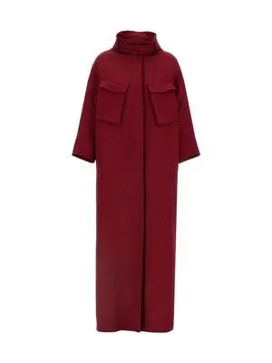 Gucci Gg Jacquard Coat - Red