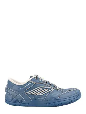 Balenciaga BALENCIAGA Blue Leather Low-Top Sneakers Blue