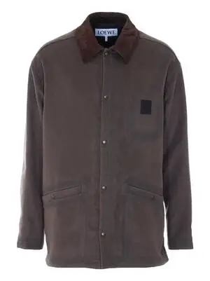 Loewe Anagram Patch Logo Overshirt - Brown