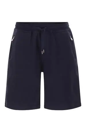Brunello Cucinelli Techno Cotton Fleece Bermuda Shorts - Blue