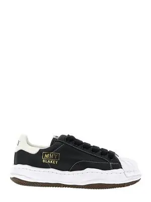 MIHARA YASUHIRO MAISON MIHARA YASUHIRO Blakey Leather Lace-Up Sneakers With Side Logo Print And Rubber Sole