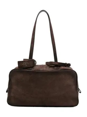 Balenciaga Suede Top Handle Bag - Brown