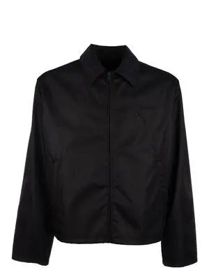 Prada Zip-up Jacket With Logo Detail - Multicolor
