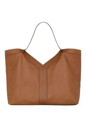 Saint Laurent SAINT LAURENT "Y" Large Tote In Grained Leather Brown