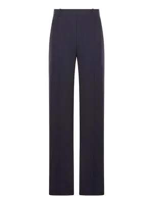 Saint Laurent High-waisted Wool Tailored Pants - Blue