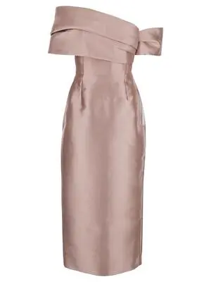 Solace London Mirla Off Shoulder Long Dress - Multicolor
