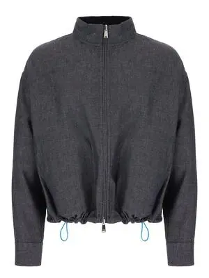 Fendi Fendi Zip-Up Jacket With Drawstring Hem Multicolor