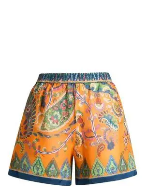 Etro Paisley Print Drawstring Shorts - Multicolor