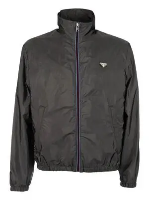 Prada Zip-up Jacket With Stand Collar - Multicolor