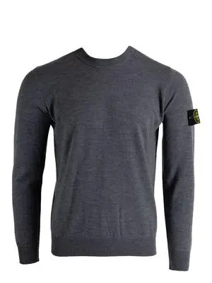 Stone Island STONE ISLAND Lightweight Wool Crew Neck Pullover Gray