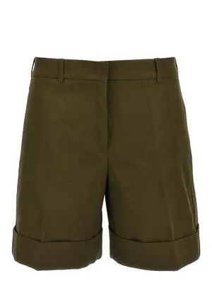 JIL SANDER Linen Bermuda Shorts - Green