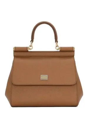 Dolce & Gabbana Sicily Shoulder Bag With Handle - Brown