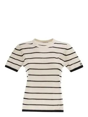 MAX MARA Max Mara Cashmere And Silk Knit Jumper With Striped Pattern