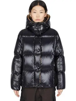 Moncler Parana Short Down Jacket With Detachable Hood - Black