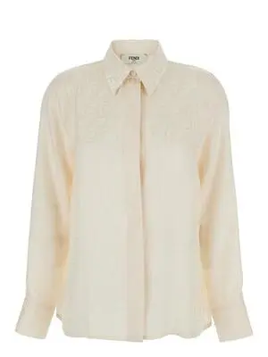 Fendi FENDI Silk FF Motif Shirt Multicolor