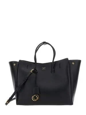 Balenciaga Hampton Medium Embossed Logo Leather Handbag - Multicolor