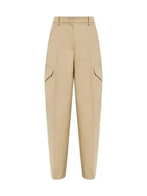 Givenchy Cotton And Wool Cocoon Trousers - Multicolor