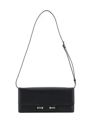 TOM FORD TOM FORD Grained Leather Crossbody Bag With T Plaque Multicolor