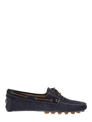 TOD'S TOD'S Rubber Bubble Suede Boat Shoe