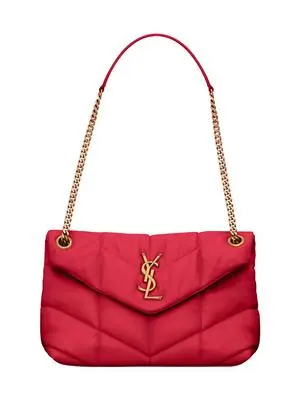Saint Laurent Small Loulou Puffer Bag In Nappa Leather - Red