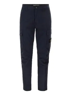 Stone Island Regular Tapered Fit Cargo Trousers - Blue