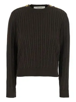 GOLDEN GOOSE GOLDEN GOOSE Crewneck Wool Sweater With Button Detail Multicolor