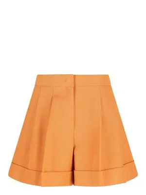 Fendi Wool Pleated Shorts - Multicolor