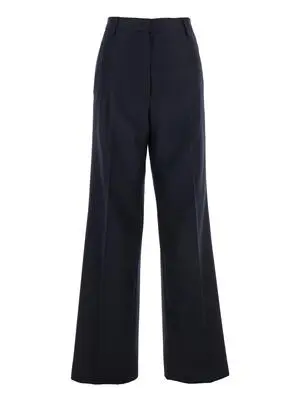 Dries Van Noten Dries Van Noten Wool Wide Leg Trousers Multicolor