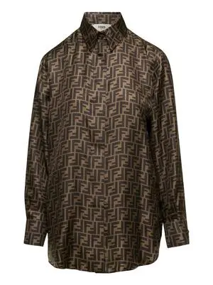 Fendi Silk Ff Motif Shirt - Multicolor