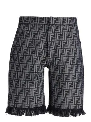 Fendi Monogrammed Fringed Shorts - Multicolor
