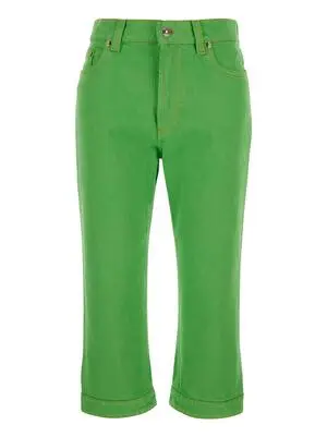 Versace Cotton Five-pocket Jeans With Medusa Patch - Multicolor