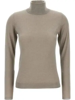 Brunello Cucinelli Cashmere Blend Roll Neck Sweater - Multicolor
