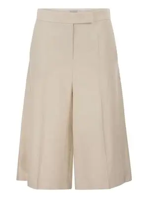Max Mara Tailored Linen Bermuda Shorts - Multicolor