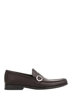 FERRAGAMO Caspian Loafers With Horsebit Detail - Brown