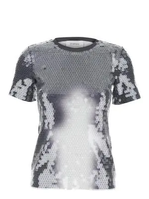 Sportmax SPORTMAX Sequined Tech Fabric T-Shirt Multicolor