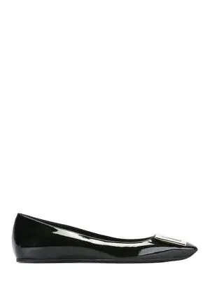 ROGER VIVIER Trompette Leather Ballet Flats With Buckle Detail - Multicolor
