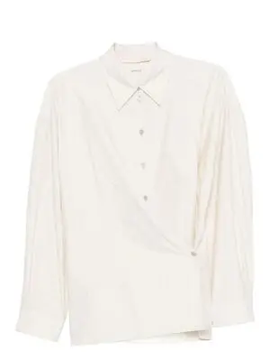 LEMAIRE Silk Cotton Blend Shirt - Cream