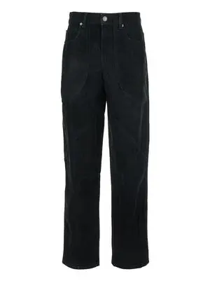 Isabel Marant Étoile Black Denim Tapered Leg Jeans - Multicolor