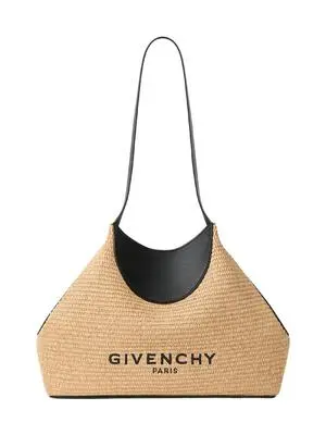 Givenchy Small Raffia Tote Bag With Leather Details - Multicolor