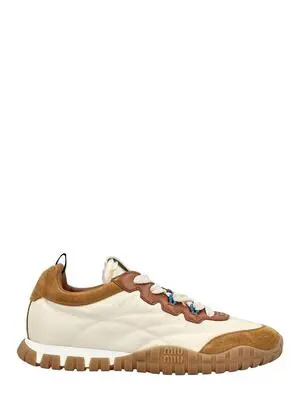 Miu Miu Technical Fabric, Suede, And Leather "tyre" Sneakers - Multicolor