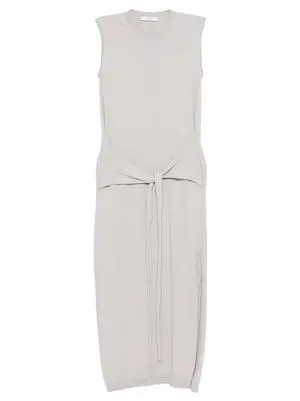 LEMAIRE LEMAIRE Sleeveless Round Neck Midi Dress Gray