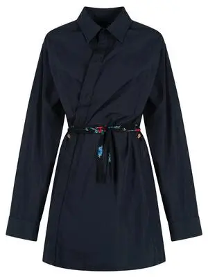Balenciaga Wrap Shirt Dress - Black