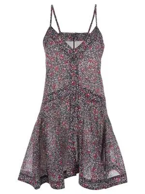 Isabel Marant Étoile ISABEL MARANT ETOILE Floral Print V-Neck Sleeveless Dress Multicolor