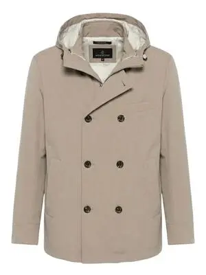 MONTECORE Double-breasted Jacket With Hood - Multicolor