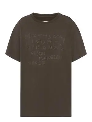 MAISON MARGIELA T-shirt With Graphic Print - Brown